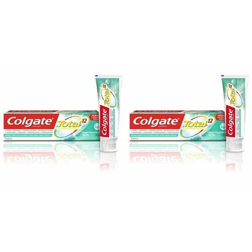 Colgate Зубная паста Total 12 антибактериальная Профессиональная чистка гель, 75 мл, 2 шт