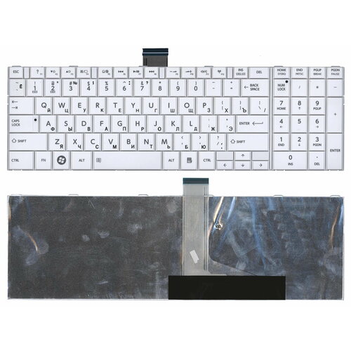 Клавиатура для ноутбука Toshiba 0KN0-ZW1RU03 белая