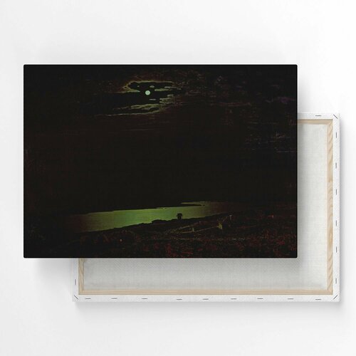 Картина на холсте, репродукция / Куинджи Архип - Лунная ночь на Днепре / Размер 40 x 53 см