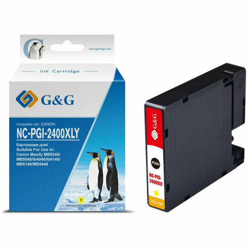 Картридж струйный G&G PGI-2400XL Y жел. для Canon MAXIFY iB4040/ МВ5040, 1650519