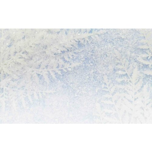 Картина на холсте 60x110 LinxOne "Иней, узор, снег, зима" интерьерная для дома / на стену / на кухню / с подрамником