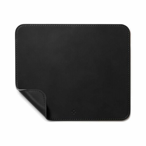 Коврик для мыши из веганской кожи Spigen Mouse Pad LD301 (25x21 см) (Чёрный / Black)