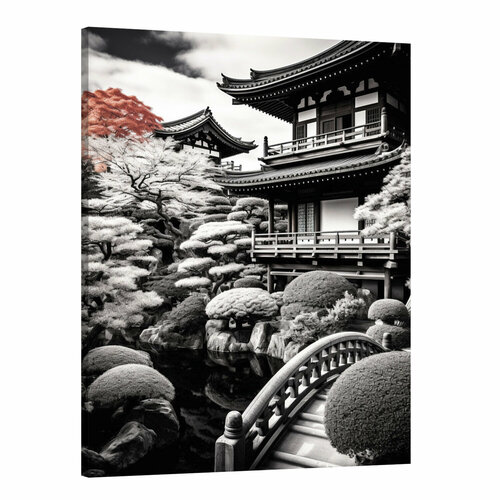 Интерьерная картина 50х70 "Киото: история и архитектура"