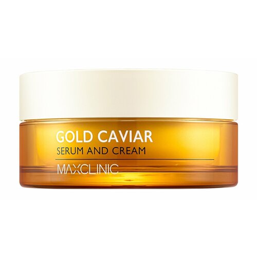 Сыворотка и крем с экстрактом икры и частицами золота Maxclinic Gold Caviar Serum and Cream 60 мл .