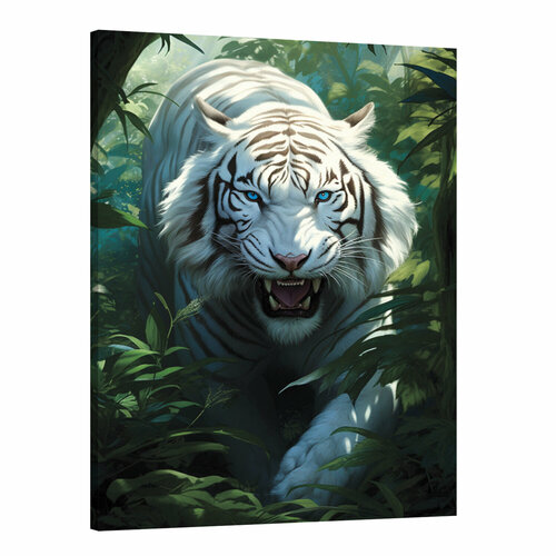 Интерьерная картина 50х70 "Белый тигр"