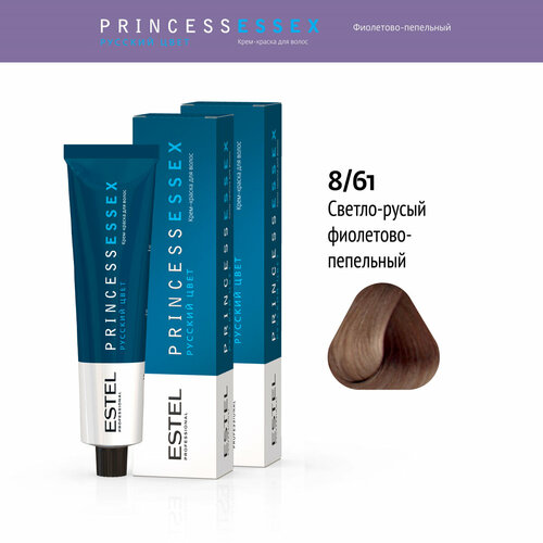 Крем-краска PRINCESS ESSEX для окрашивания волос ESTEL PROFESSIONAL 8/61 светло-русый фиолетово-пепельный 60 мл - 2 шт