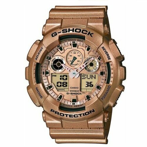 Наручные часы CASIO G-Shock GA-100GD-9AER, розовый, золотой