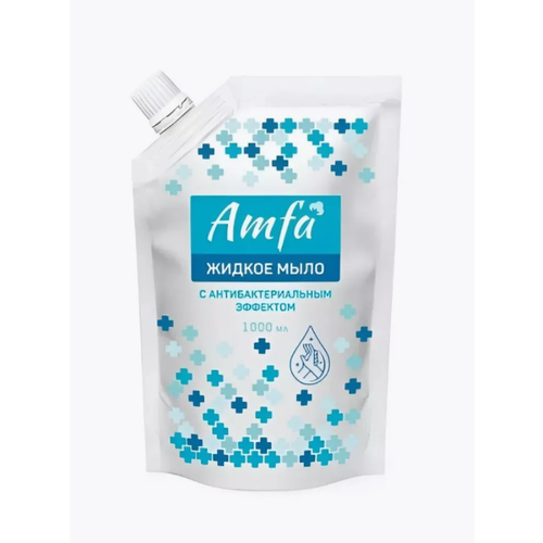 Мыло жидкое Amfa , с антибактериальным эффектом, дой-пак, 1000 мл.