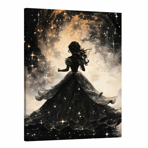 Интерьерная картина 50х70 "Принцесса в волшебном платье"