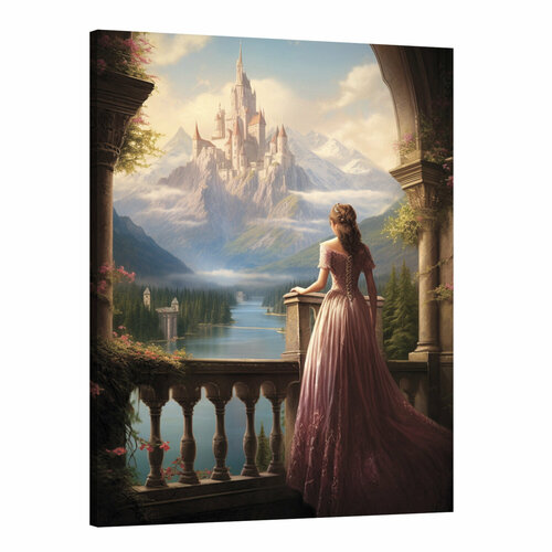 Интерьерная картина 50х70 "Принцесса в замке"