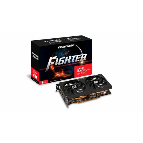 Видеокарта PowerColor RX7600 Fighter 8GB GDDR6 128-bit DPx3 HDMI 2FAN RTL