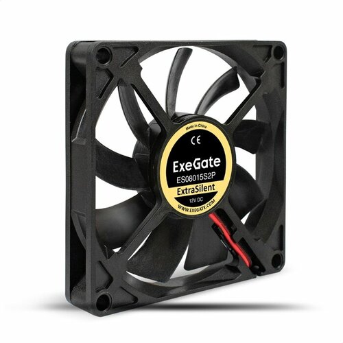 Вентилятор ExeGate ExtraSilent ES08015S2P (80x80x15 мм, Sleeve bearing (подшипник скольжения), 2pin, 1600RPM, 16,5dBA)