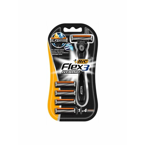 Станок для бритья Flex 3 Hybrid с 4 сменными кассетами