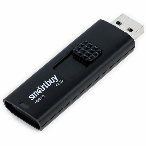 Флешка Smartbuy 064GB3FSK, 64 Гб, USB3.0, чт до 100 Мб/с, зап до 60 Мб/с, черная (комплект из 2 шт)