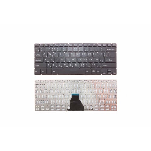 Клавиатура для ноутбука Sony Vaio SVF142, SVF143, SVF14E черная, без рамки
