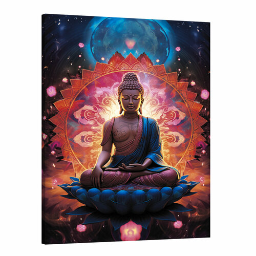 Интерьерная картина 50х70 "Будда: источник внутреннего покоя"