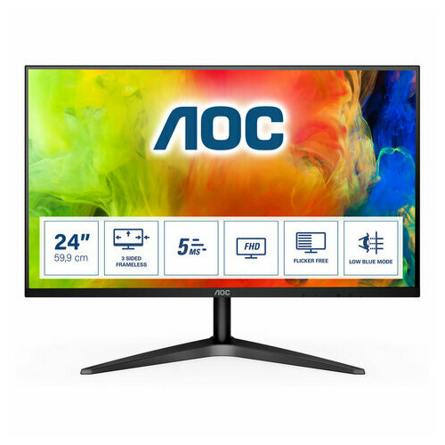 Монитор AOC 24B1H 23.6" (60 см)/1920x1080/16:9/VA/5ms/250cd/HDMI/VGA/черный