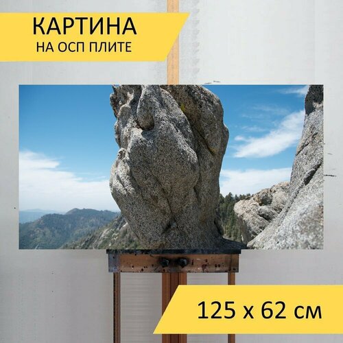 Картина на ОСП 125х62 см. "Национальный парк секвойя, свобода, поход" горизонтальная, для интерьера, с креплениями