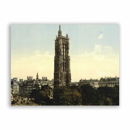 Постер, плакат на бумаге / St. James tower, Paris, France / Размер 80 x 106 см