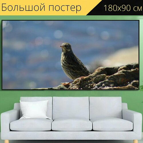 Большой постер "Конёк, птица, камень" 180 x 90 см. для интерьера