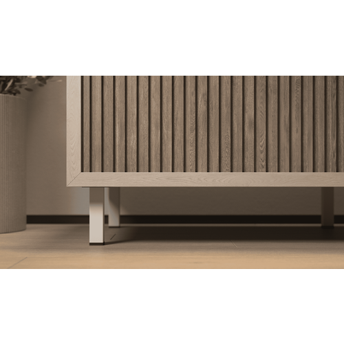 Опоры мебельные | ножки для мебели EDSON PL-001 100*25*25 WHITE, порошковая окраска (комплект 4 штуки)