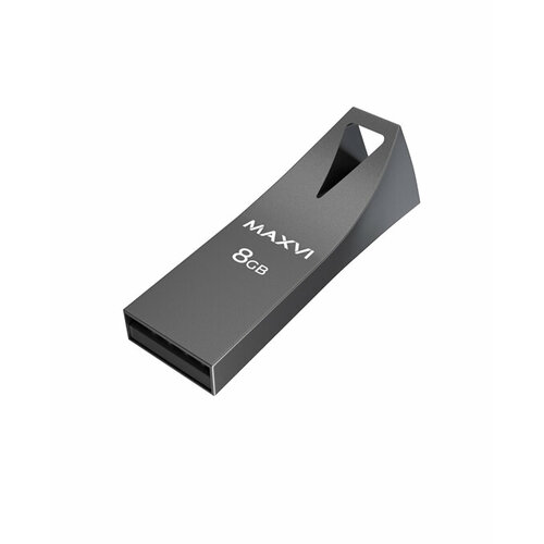 USB флеш-накопитель Maxvi MK2 8GB dark grey, монолит, металл, USB 2.0