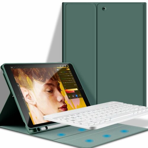 Чехол-книжка с беспроводной клавиатурой (английская раскладка) для планшета Apple iPad1 2 3
