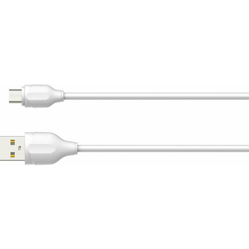 Кабель USB A (M) - microUSB B (M), 2м, LDNIO LS372 White (LD_B4500)