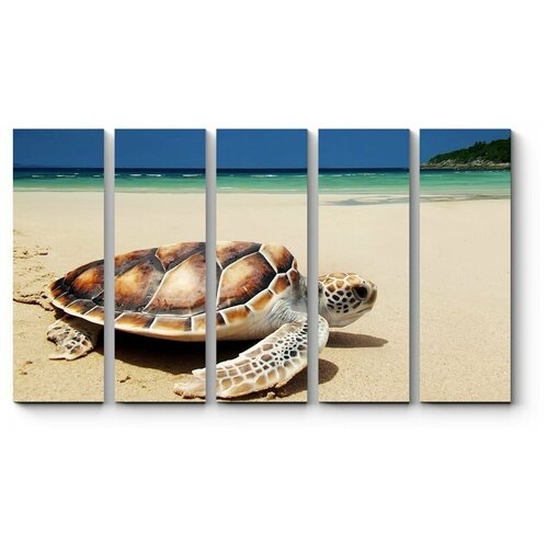 Модульная картина Черепаха принимает солнечные ванны190x114