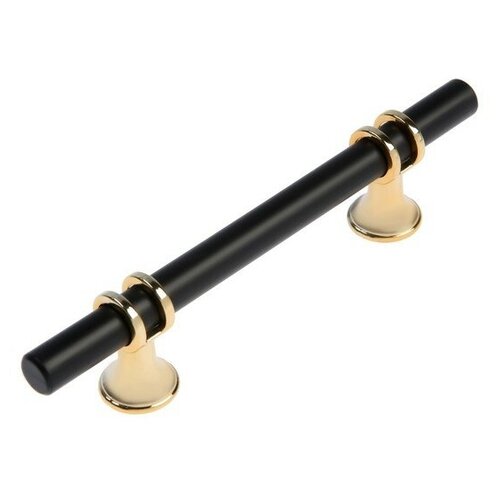 Ручка скоба CAPPIO, м/о 96 мм, d=12 mm, пластик, цвет золото/черный