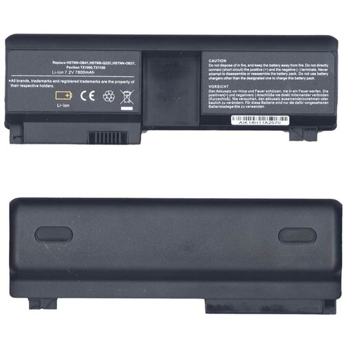 Аккумулятор для ноутбука HP Compaq TX1000 (HSTNN-OB41) 7800mAh OEM черная
