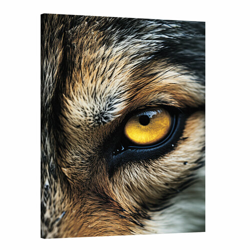 Интерьерная картина 50х70 "Волчьи глаза"