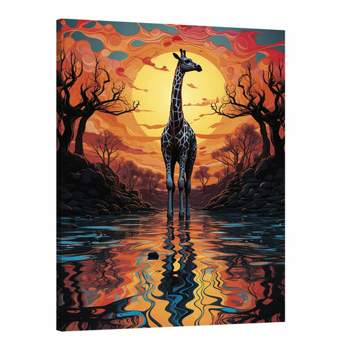 Интерьерная картина 50х70 "Жирафья грация"
