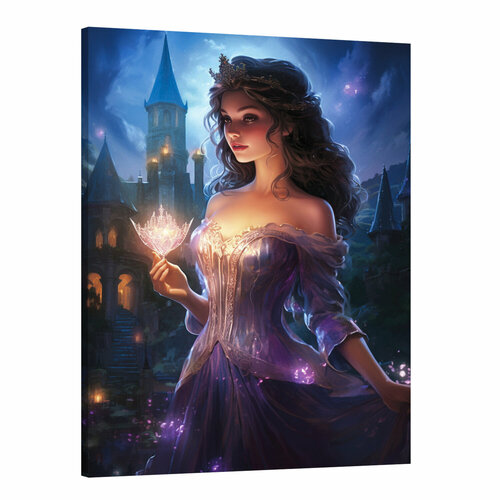 Интерьерная картина 50х70 "Принцесса с магическим кристаллом"