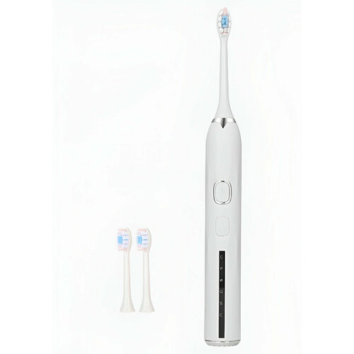 Электрическая зубная щетка/ультразвуковая зубная щетка/щетка с 5 режимами работы/ электрическая зубная щетка с 3 насадками/щетка для взрослых/электрическая щетка в подарок/белая зубная щетка