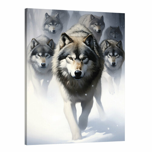Интерьерная картина 50х70 "Волчья власть"
