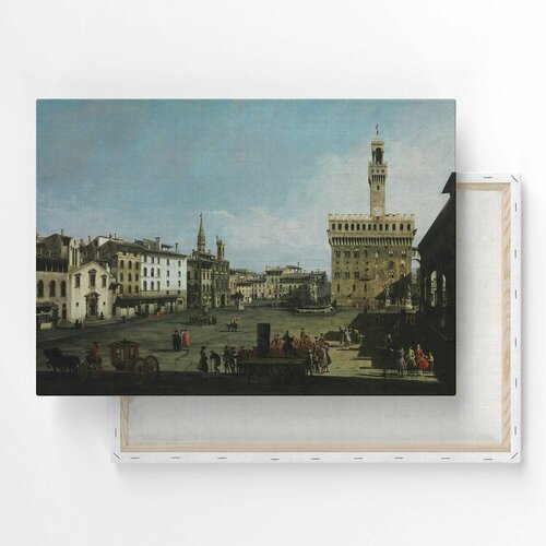 Картина на холсте, репродукция / Бернардо Беллотто - The Piazza della Signoria / Размер 30 x 40 см