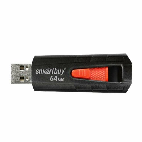 Карта памяти USB 3.0 64 Gb Smart Buy IRON <черно-красный>