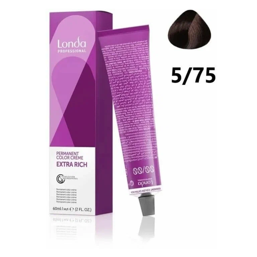 Лонда / Londa Professional - Крем-краска для волос Permanent Color Extra Rich тон 5/75, 60 мл