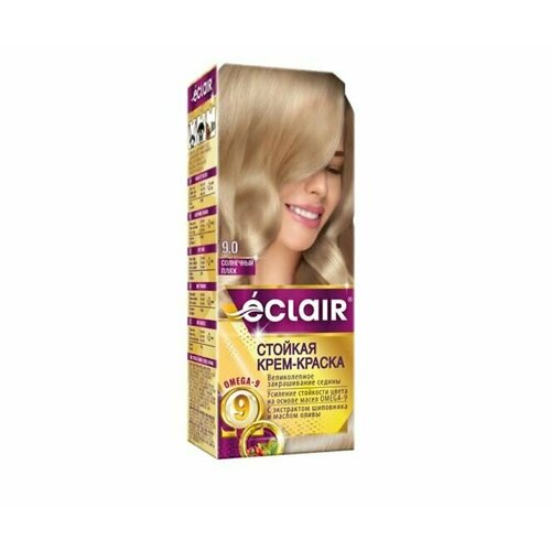 ECLAIR Стойкая крем-краска для волос OMEGA-9, 9.0 солнечный пляж