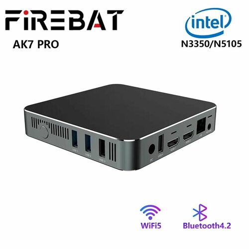 Мини ПК FIREBAT AK7 PRO MINI PC Intel двухдиапазонный WiFi5 BT4.2 256 ГБ