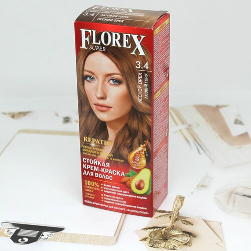 Краска для волос 3.4 FLOREX-SUPER, Лесной орех