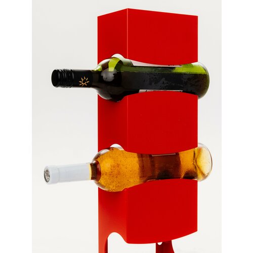 Подставка для бутылок "Бутылочница для вина" 5 секций красная