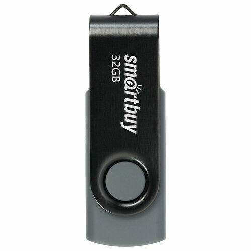 Флеш-диск 32 GB SMARTBUY Twist USB 2.0, черный, SB032GB2TWK /Квант продажи 1 ед./