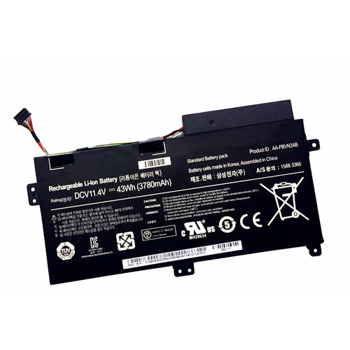 Аккумуляторная батарея MyPads AA-PBVN3AB/ BA43-00358A для ноутбука Samsung ATIV Book 4 450R4E/ 450R5E/ 470R4E/ 470R5E на 3780mAh 11.4V 43Wh