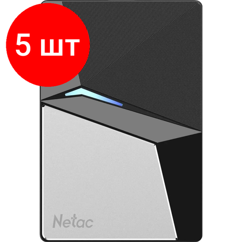 Комплект 5 штук, Портативный SSD Netac External Z7S USB 3.2 120Gb