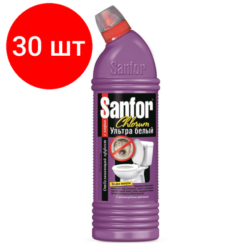 Комплект 30 штук, Средство для сантехники Sanfor Chlorum 750гр