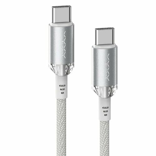 Кабель Vyvylabs Crystal Series Fast Charging Data Cable Type-C to Type-C 60W 1m VCSCC01 White