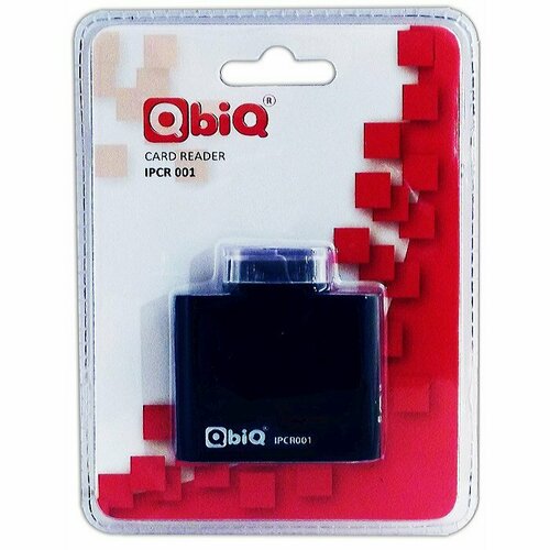 Картридер внешний QbiQ IPCR 001 для App 30pin USB 2.0, SD, SDHC-MMC, черный