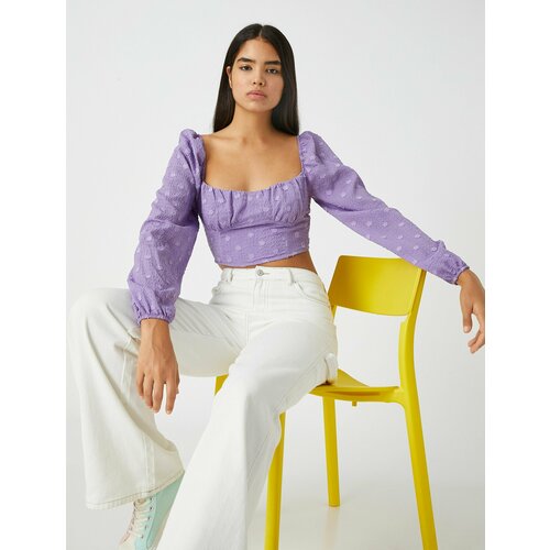 Блуза KOTON, размер 36, фиолетовый